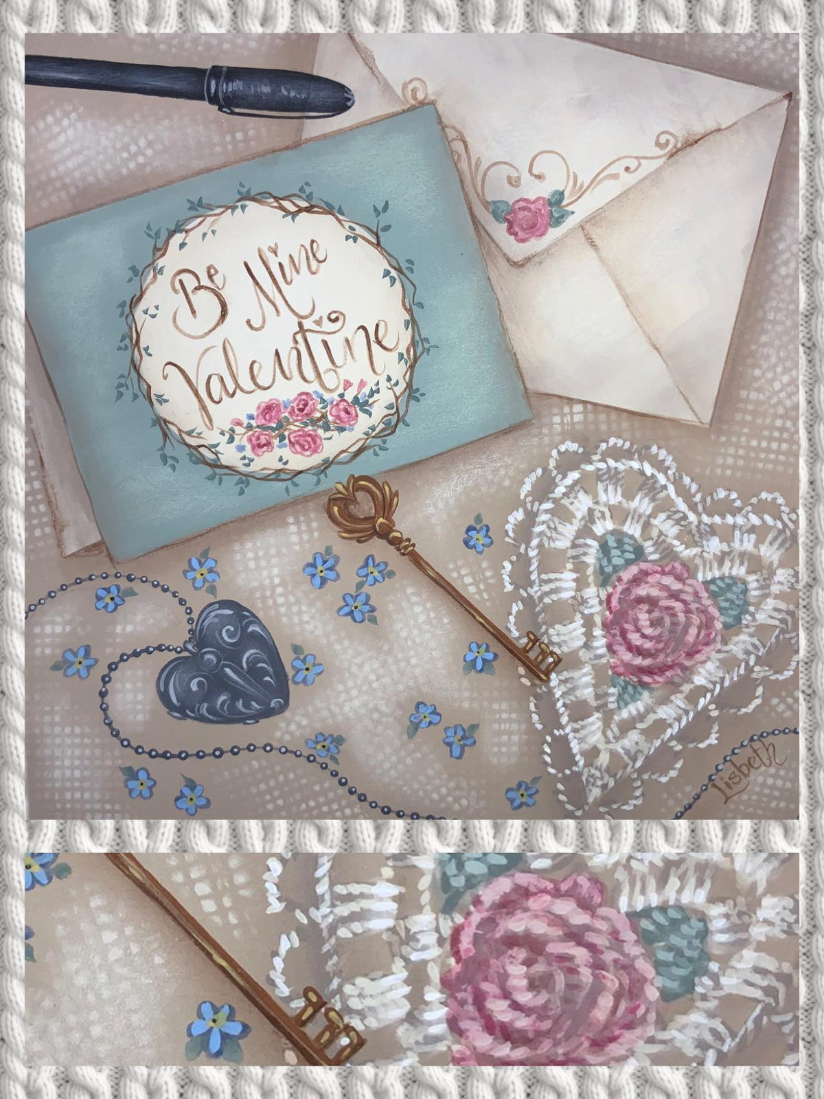 Valentine's Day Gallery Box Panel Class | Cottage Caboodle - Lisbeth Stull