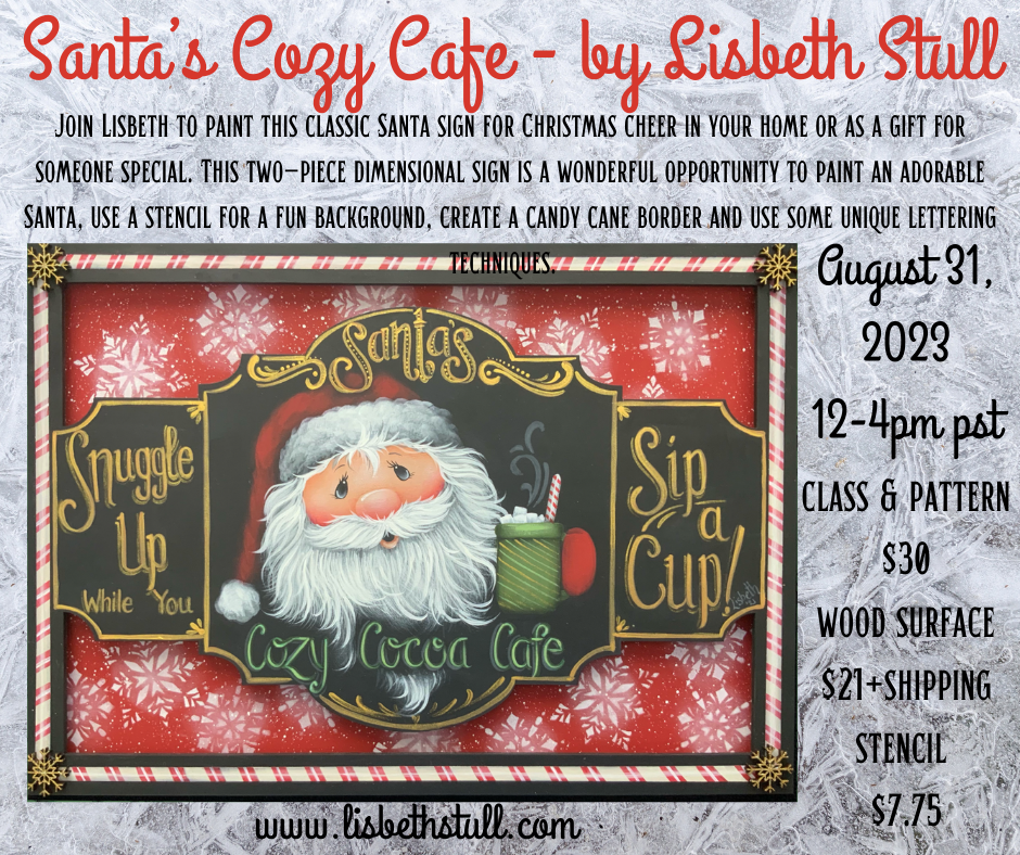 Santa's Cozy Cafe Class & Pattern | Cottage Caboodle - Lisbeth Stull