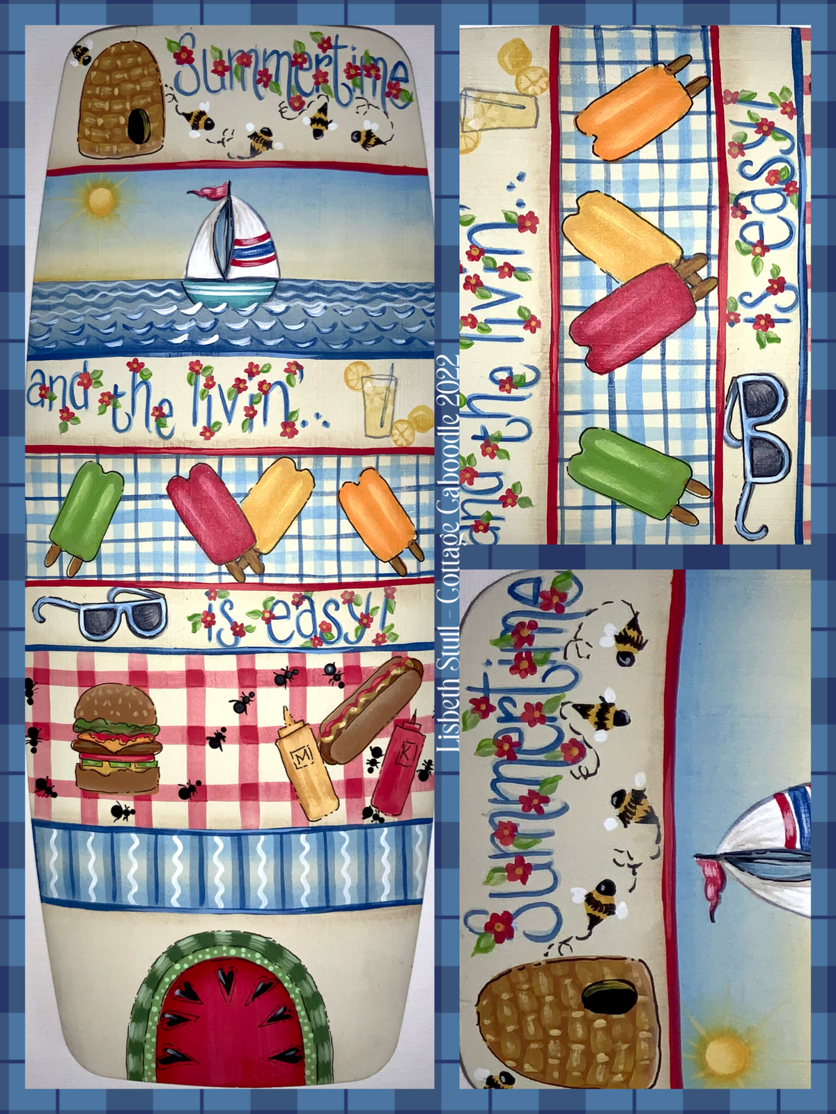 Summer Fun Barrel Stave | Cottage Caboodle - Lisbeth Stull