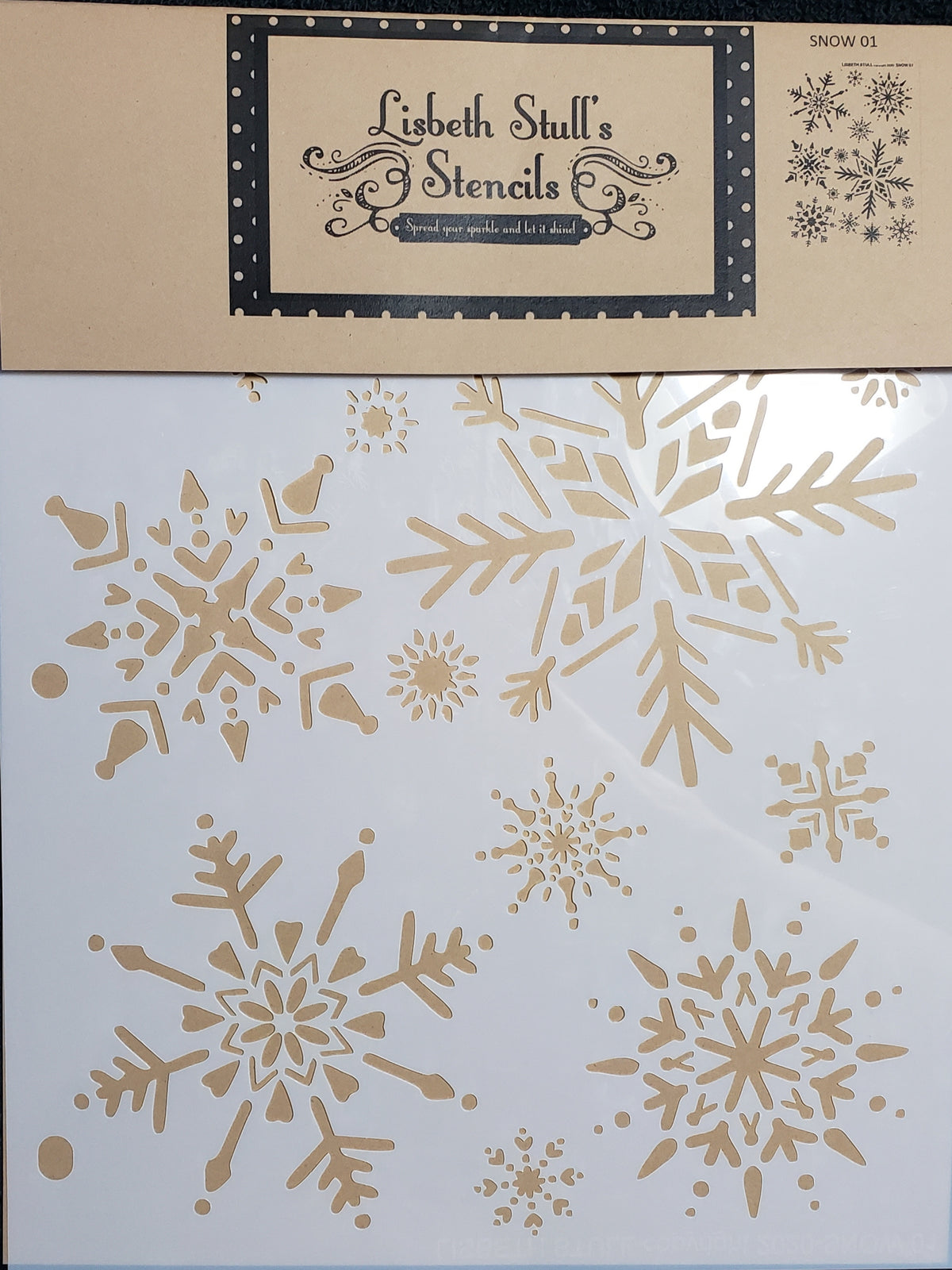 Original Mixed Snowflake Stencil | Cottage Caboodle - Lisbeth Stull